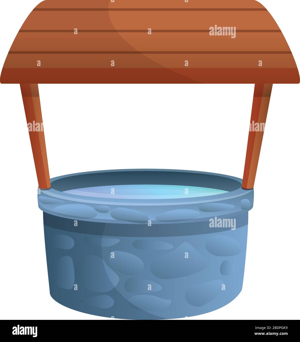 Clear water well icon. Cartoon of clear water well vector icon for web ...