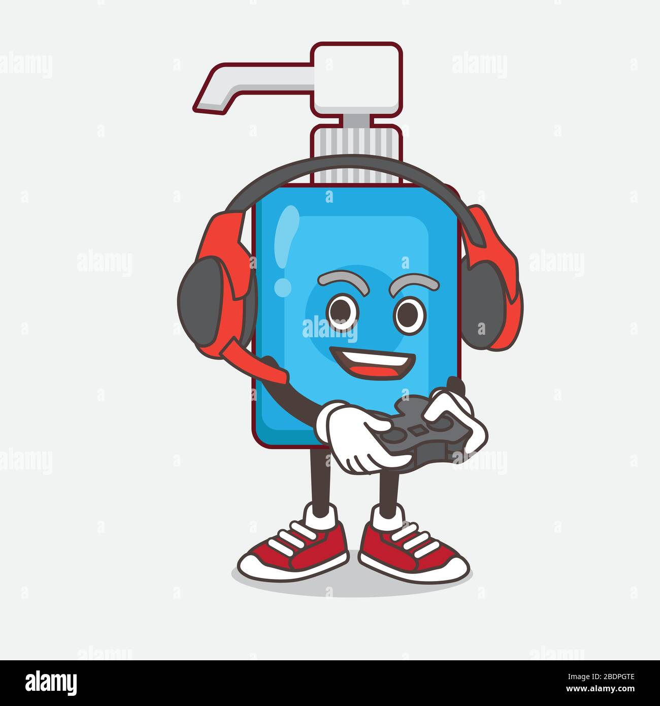 Hand Sanitizer Vector Mascot Illustration Stock Vector Image & Art - Alamy