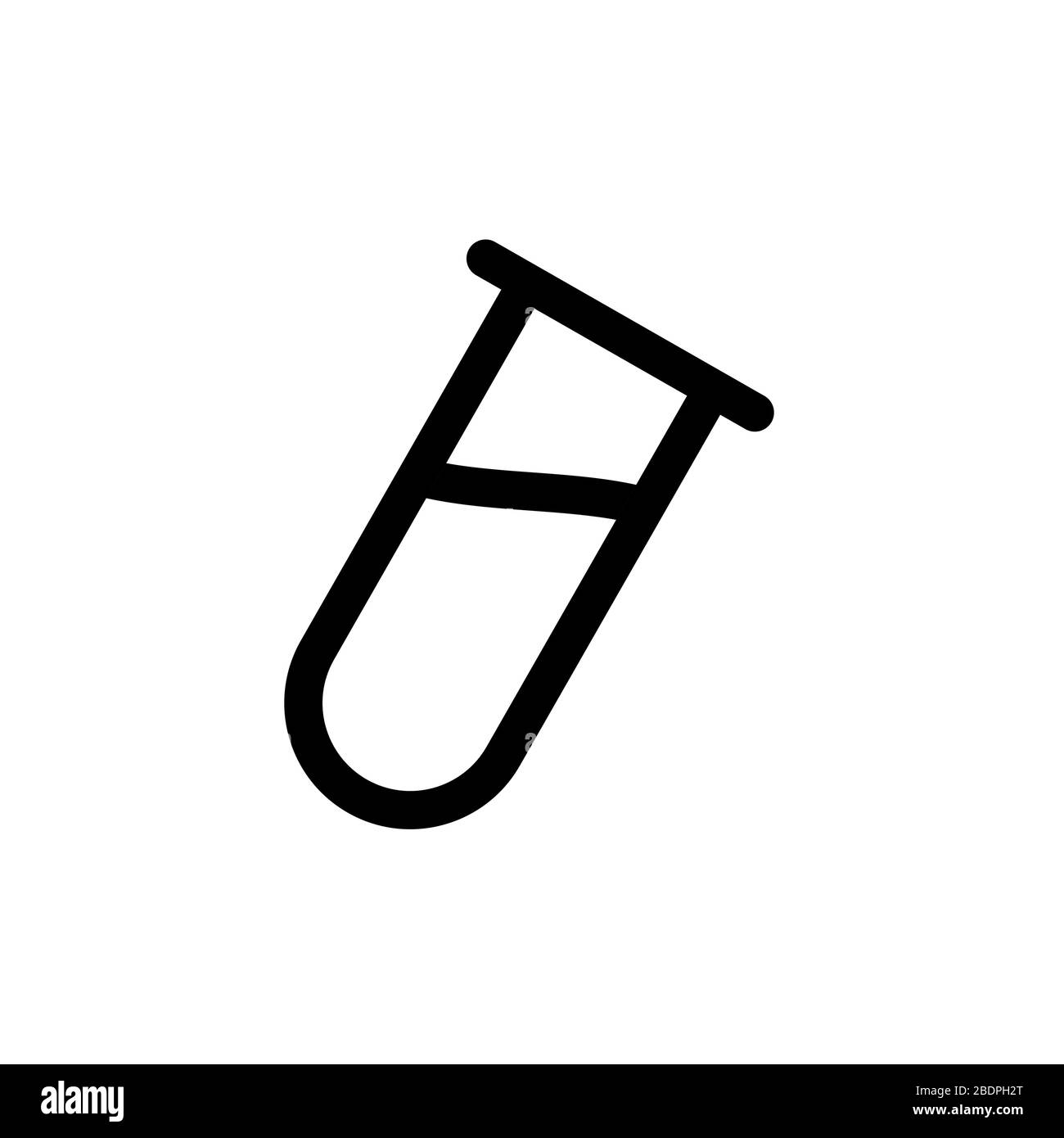Chemical test tube pictogram icon. Chemical lab equipment isolated on ...