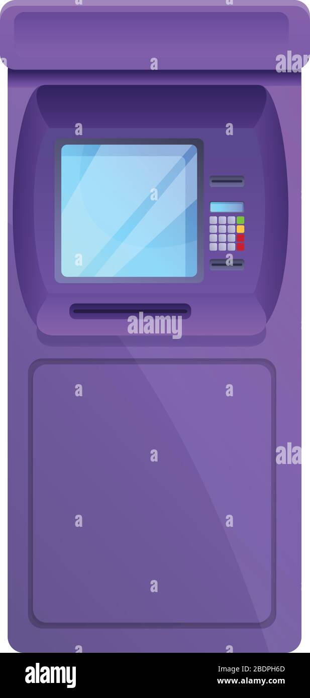 Finance atm machine icon. Cartoon of finance atm machine vector icon ...