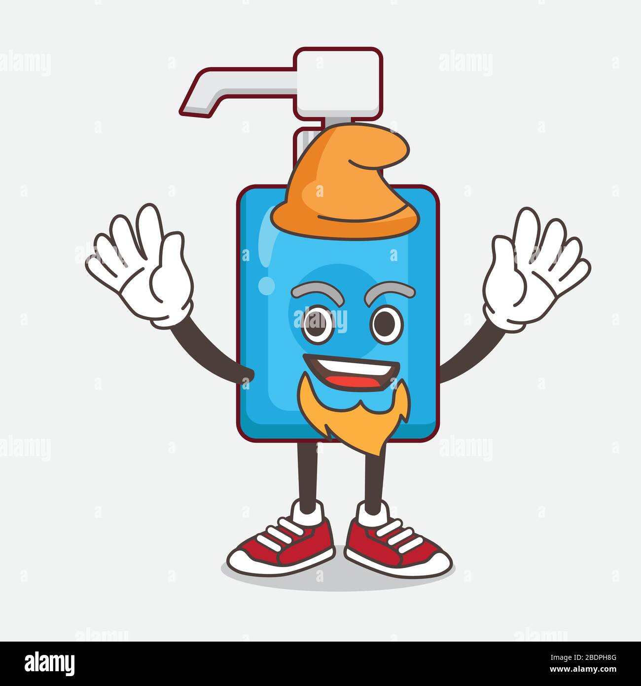 Hand Sanitizer Vector Mascot Illustration Stock Vector Image & Art - Alamy