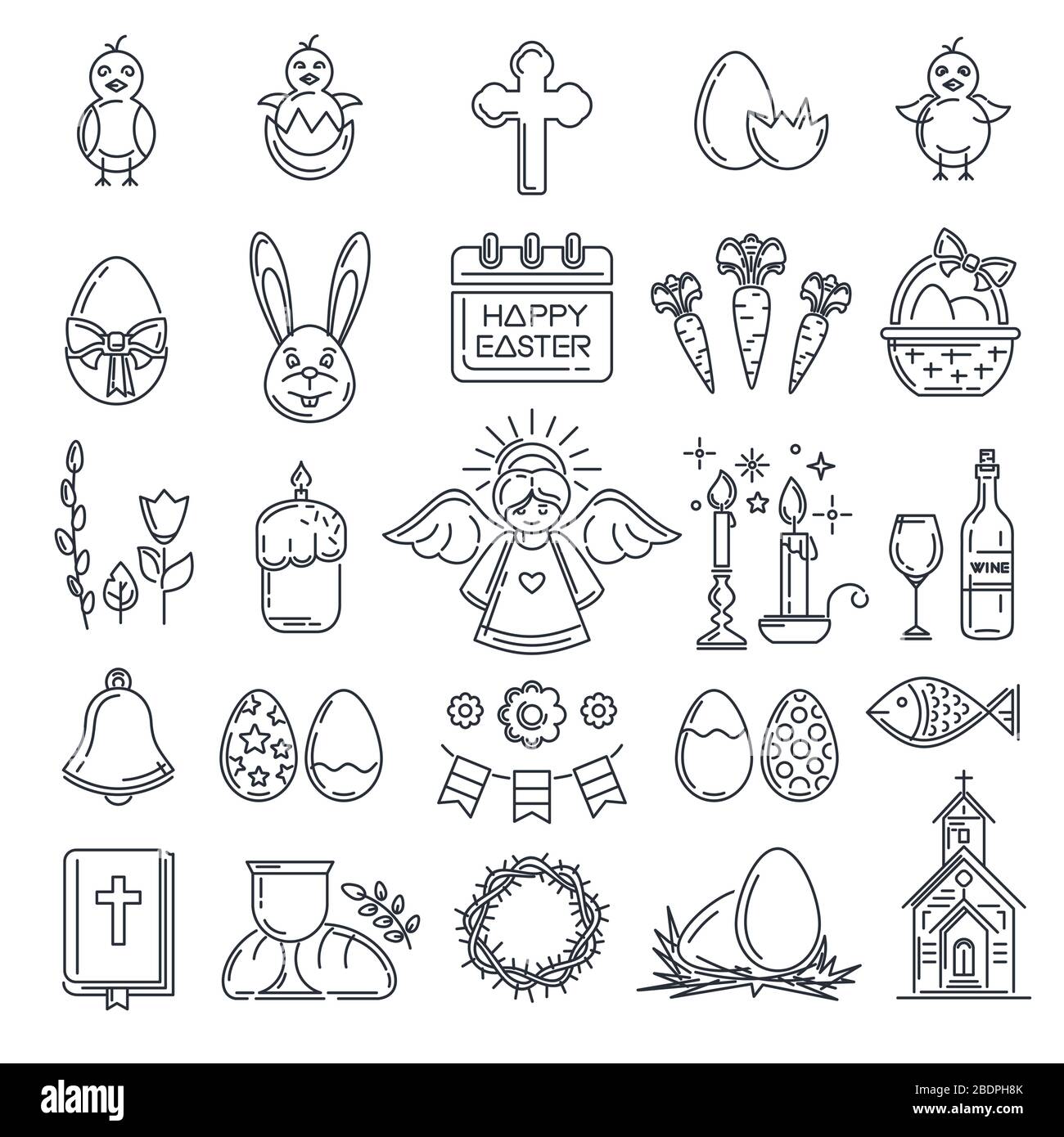 Easter bell Stock Vector Images - Alamy