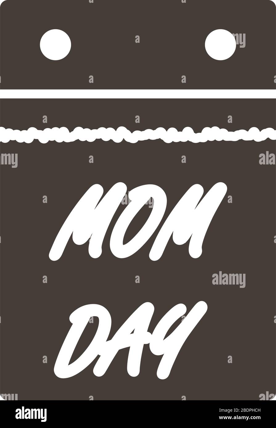 Mother's day emblem with calendar. Vector illustration Stock Vector ...