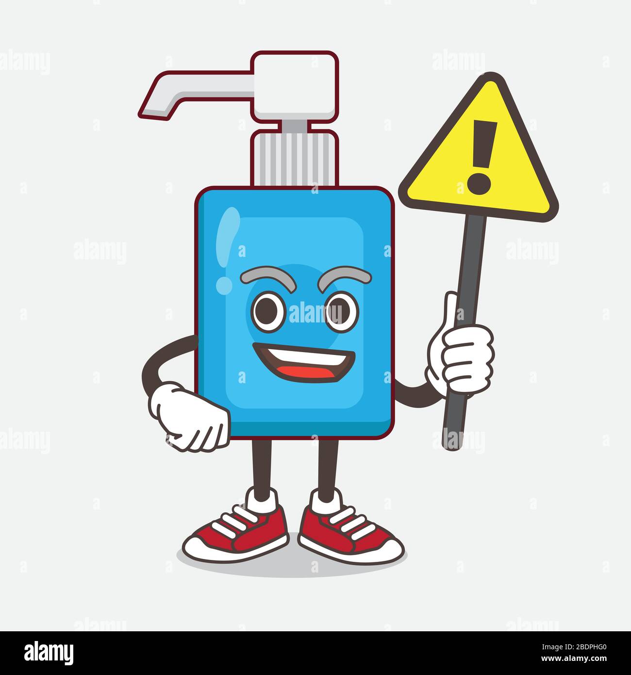 Hand Sanitizer Vector Mascot Illustration Stock Vector Image & Art - Alamy