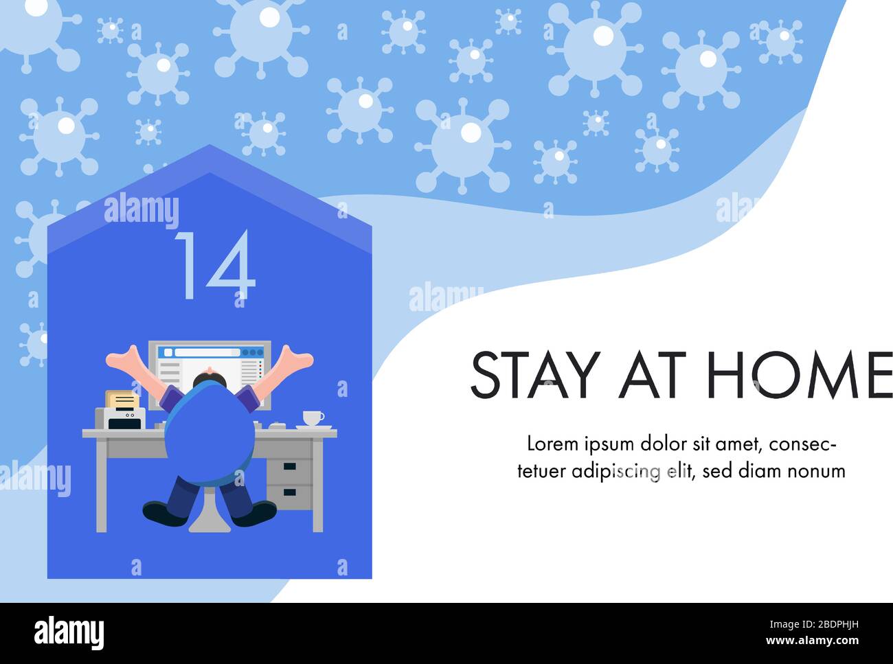 Stay safe concept blue Stock Vector Images - Alamy