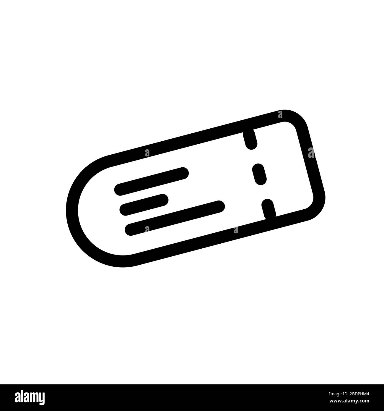 Ticket Icon in trendy flat style isolated on white background. Raffle ...