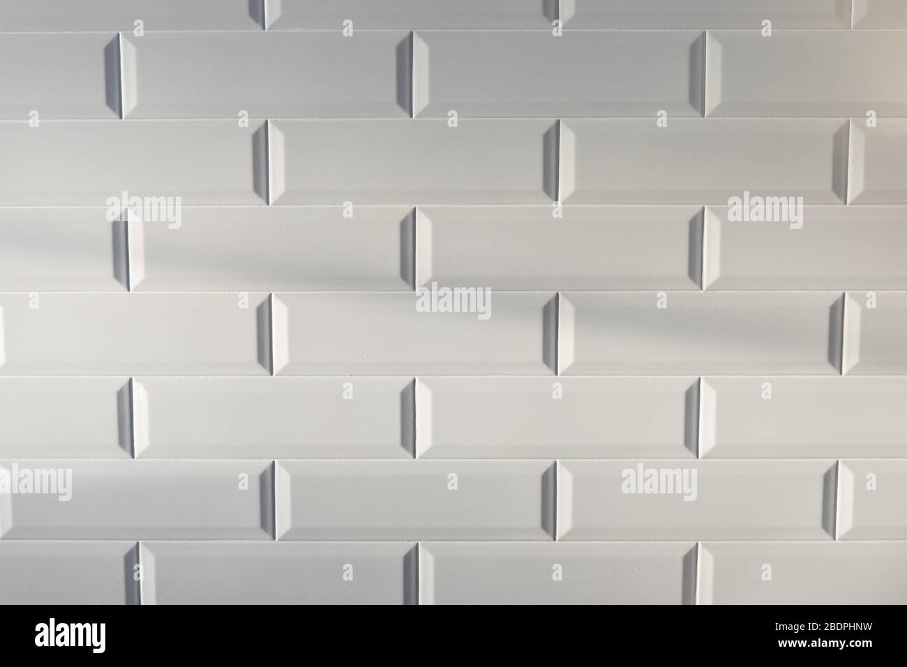 White tile background. Tiles in the kitchen Stock Photo - Alamy