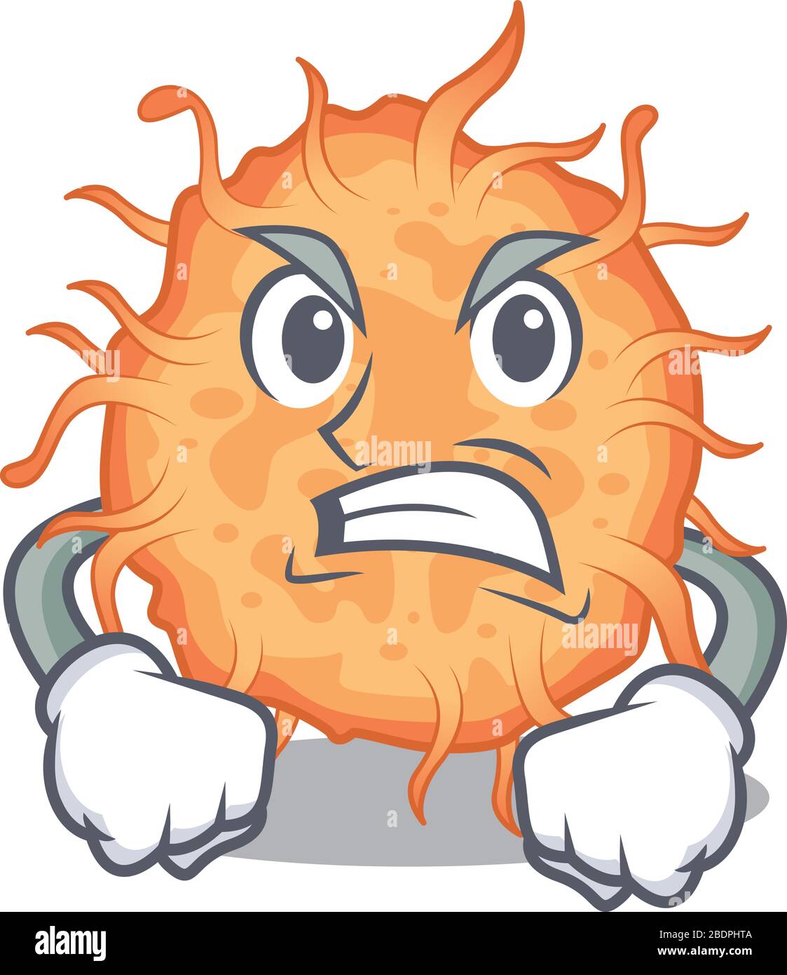 Mascot design concept of bacteria endospore with angry face Stock ...