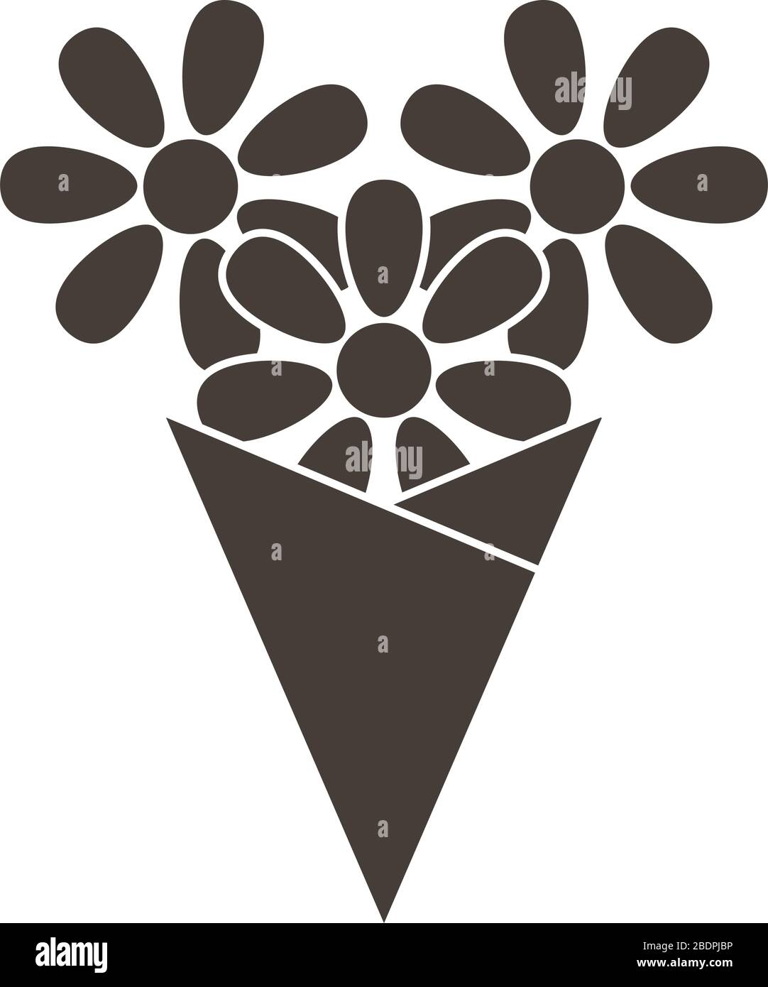 Mother's day emblem with flowers bouquet. Vector illustration Stock ...