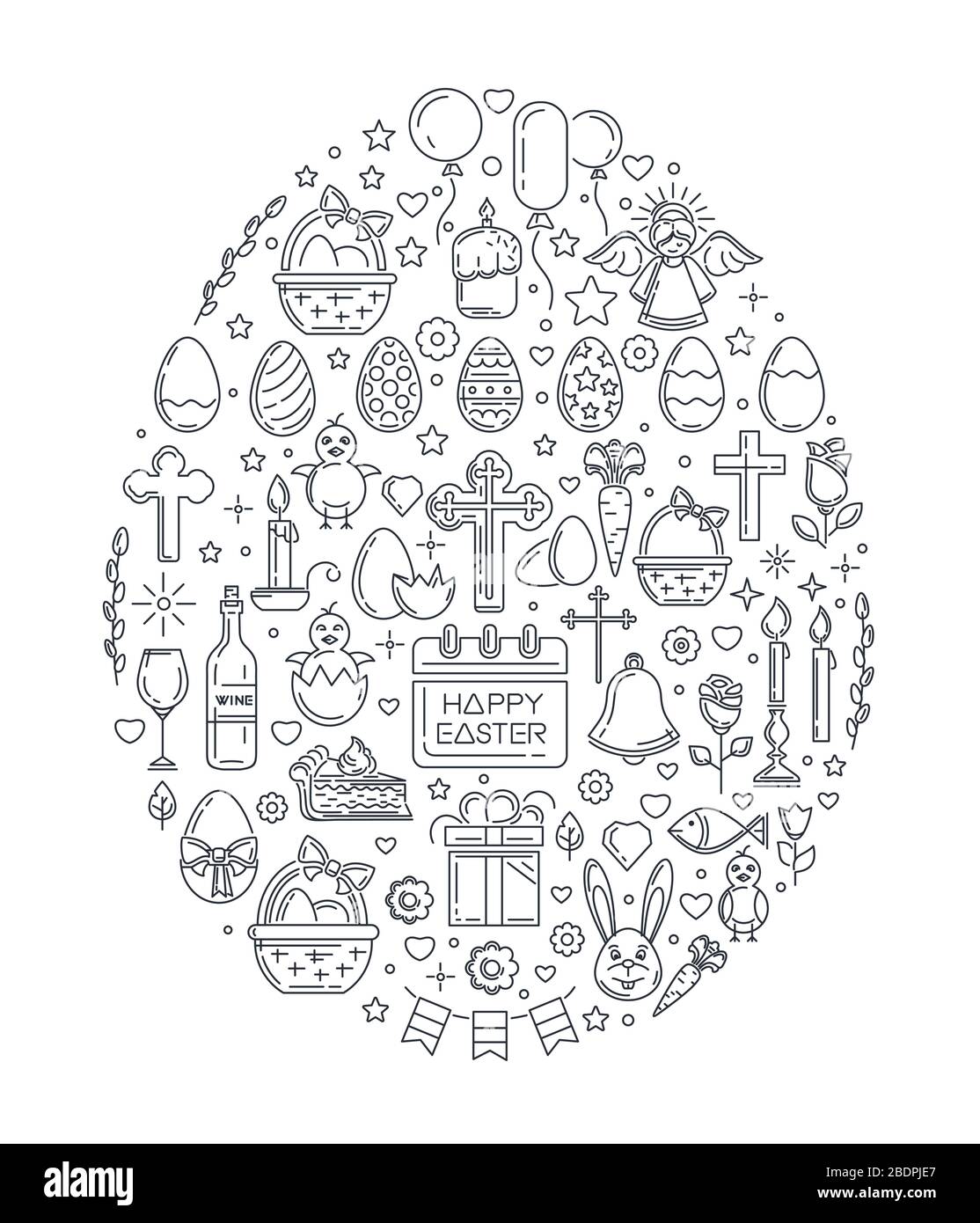 Easter bell Stock Vector Images - Alamy