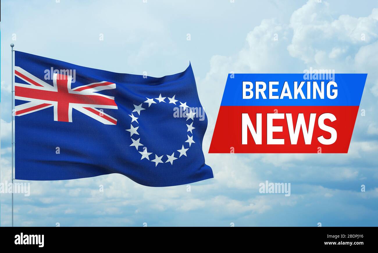 Flag of cook islands waving hi-res stock photography and images - Alamy