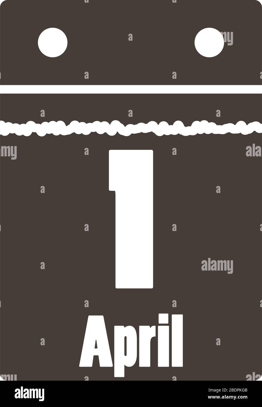 April fool's day emblem with calendar. Vector illustration Stock Vector ...