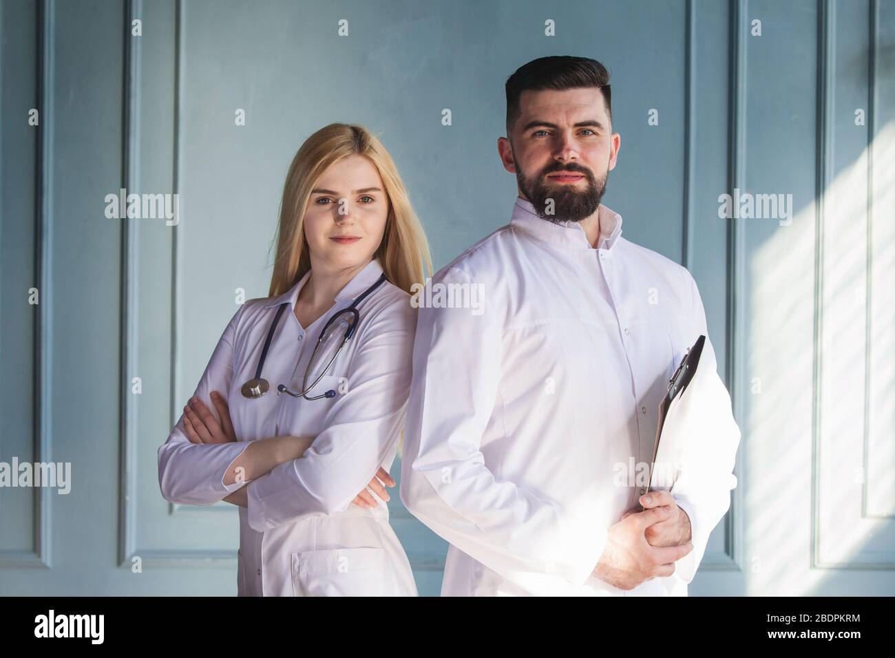 Healthcare, Medicine concept: Two Doctors in the clinic. Medical Team ...