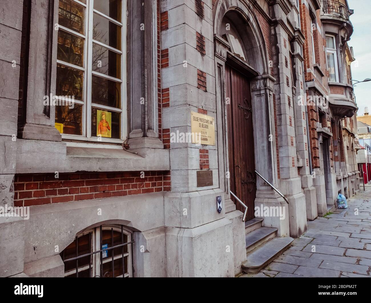 «Eglise / Temple Protestante Unie», the Protestant temple in Wallonia ...