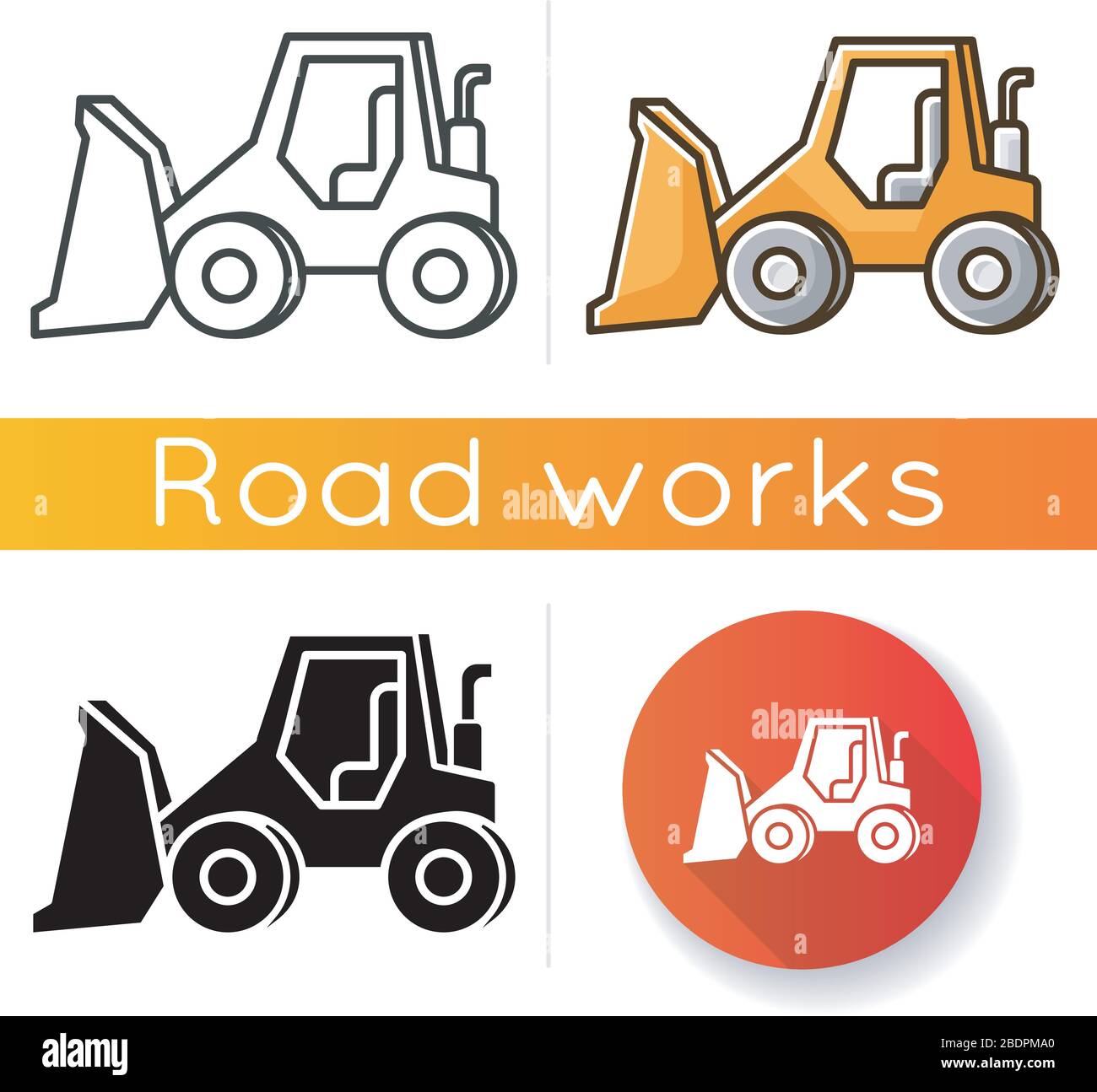 Large roadworks sign Stock Vector Images - Alamy