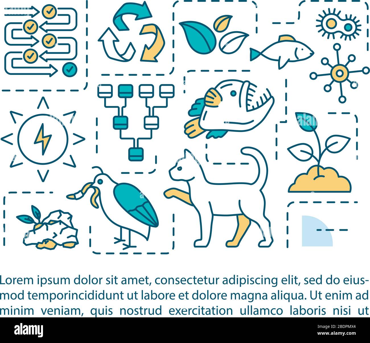 Food chain concept icon with text. Producer organisms, primary ...