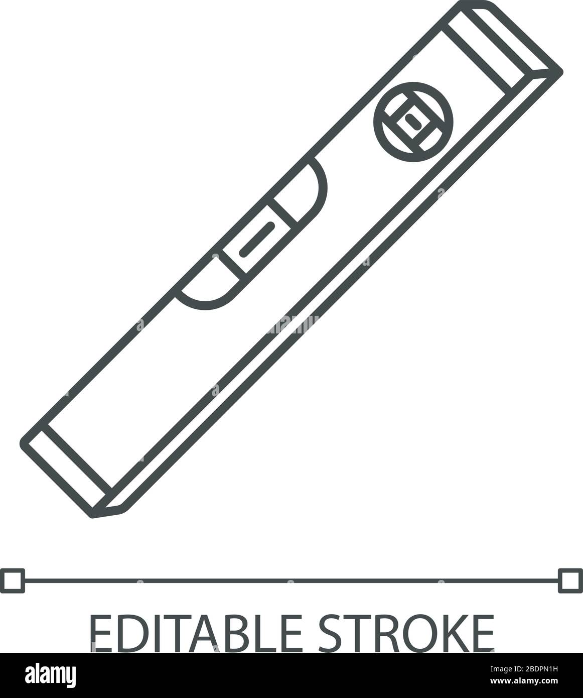 Waterpass pixel perfect linear icon. Builder tool to measure accuracy ...