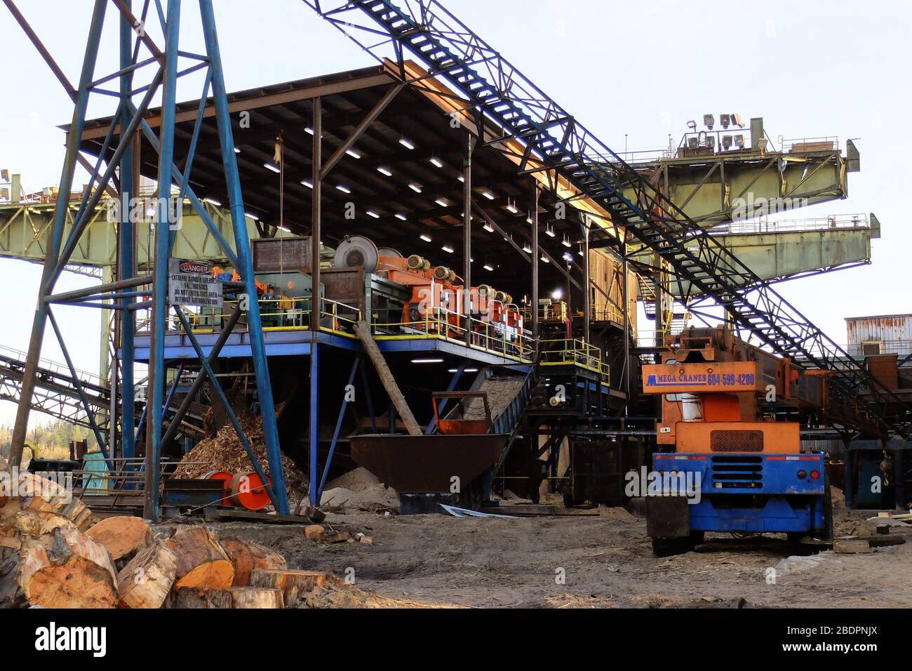 An optimized Log Bucking System is seen at J.S. Jones small log mill ...