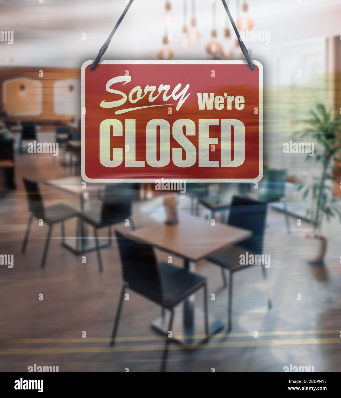 Sorry we are closed pub bar cafe restaurant shop store hi-res stock ...