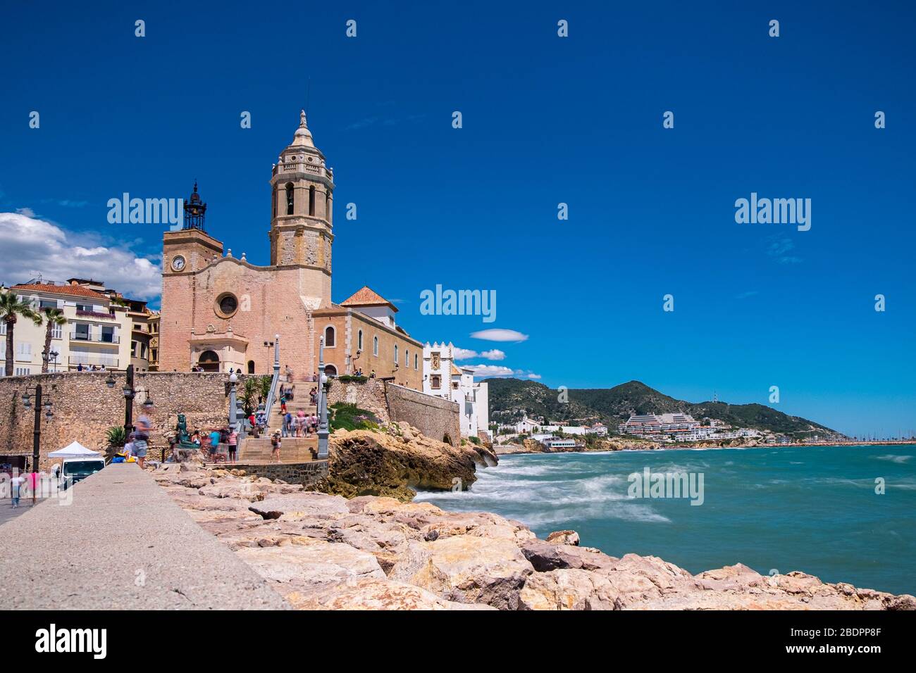 Landmarks of Sitges in Barcelona, Catalonia, Spain Stock Photo - Alamy