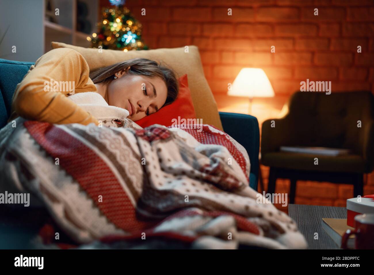 Woman Asleep Sofa High Resolution Stock Photography and Images - Alamy
