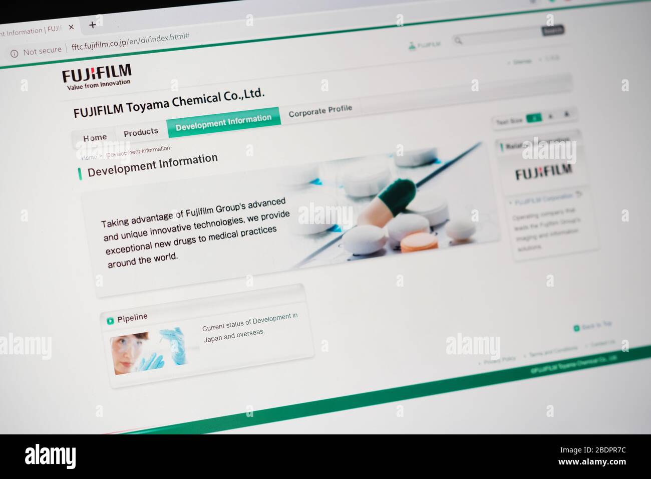 Fujifilm Toyama Chemical Avigan COVID19 drug Stock Photo - Alamy