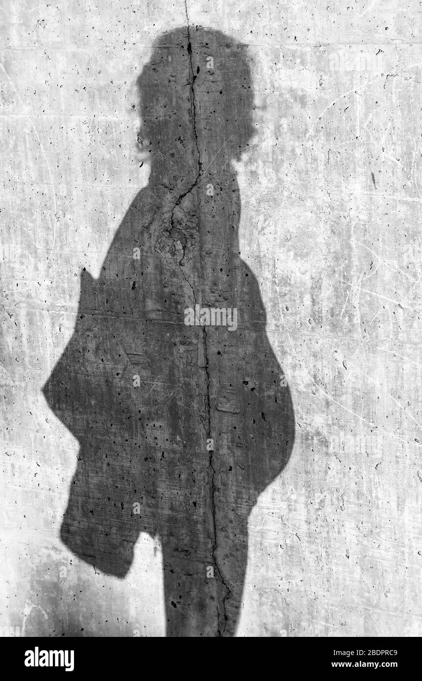 Female shadow wall Black and White Stock Photos & Images - Alamy