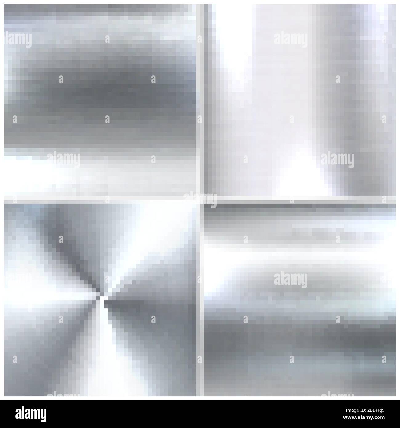 Realistic brushed metal textures set. Polished stainless steel ...