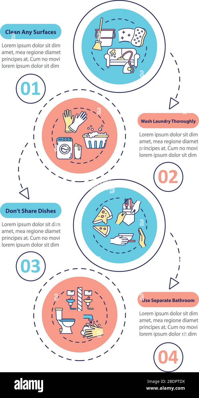 Household tips vector infographic template. Hygiene and disinfecting ...