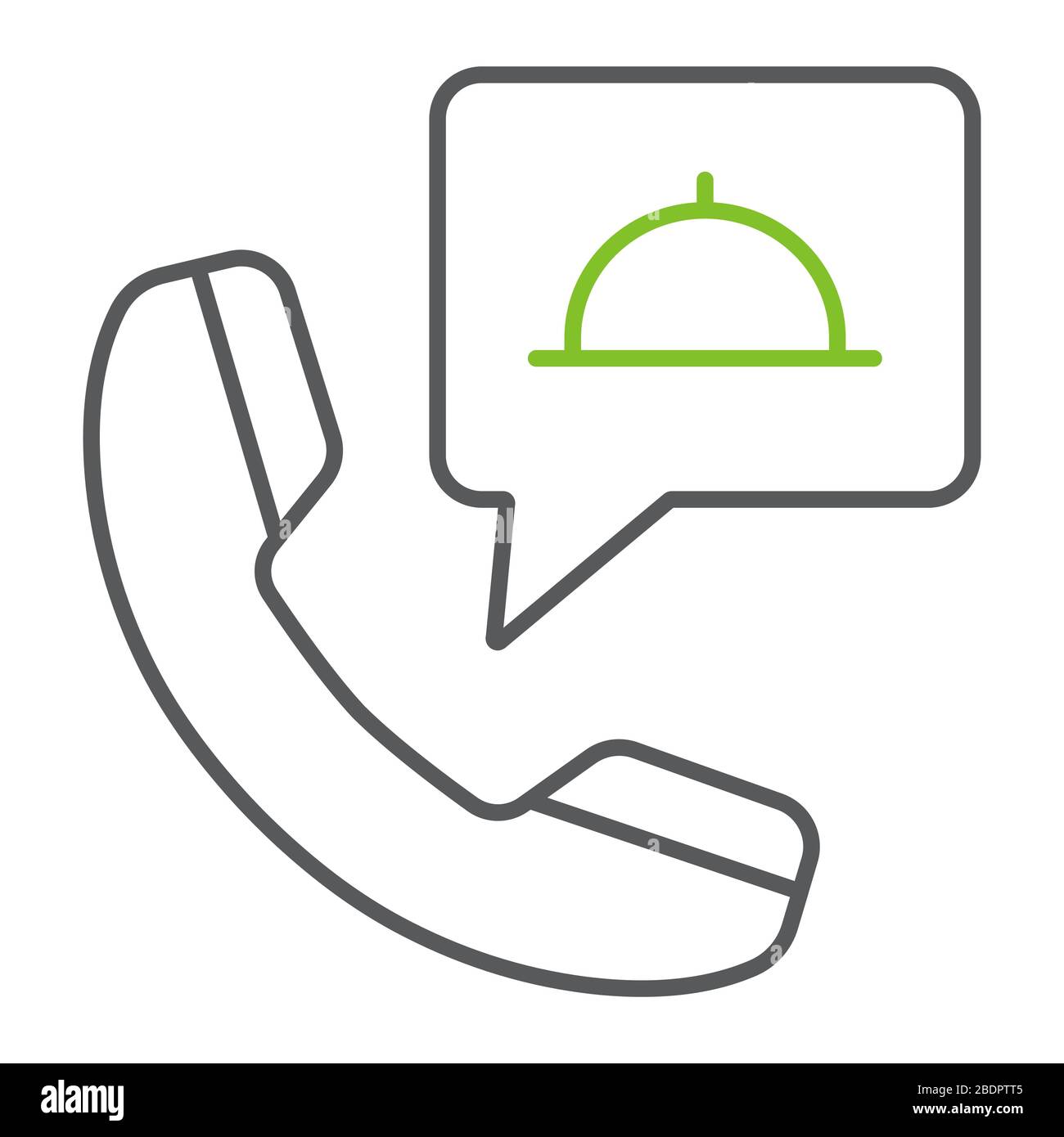 Call food order color line icon, service and food, food order sign ...