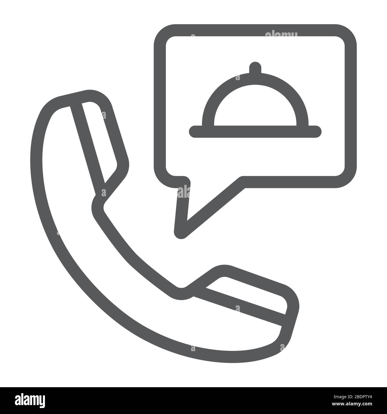 Call food order line icon, service and food, food order sign, vector ...
