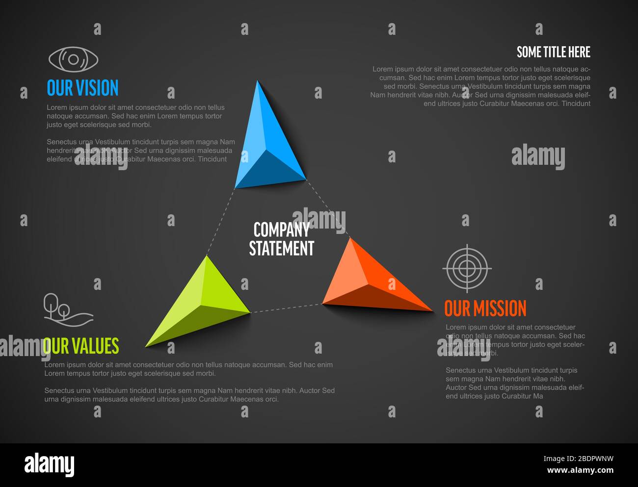 Vector Mission, vision and values diagram schema infographic - vivid ...