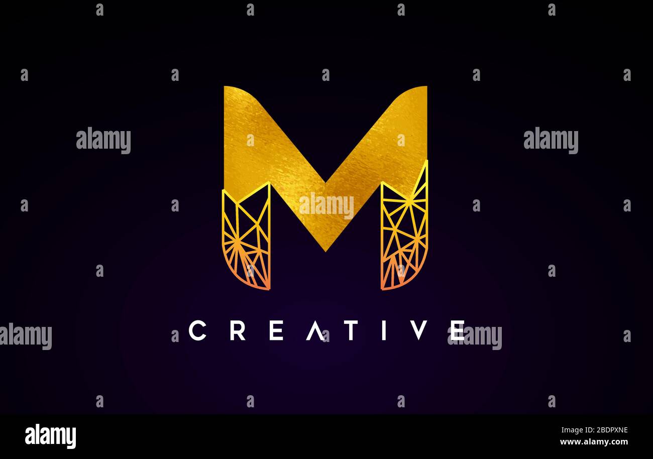 Gold letter m hi-res stock photography and images - Alamy