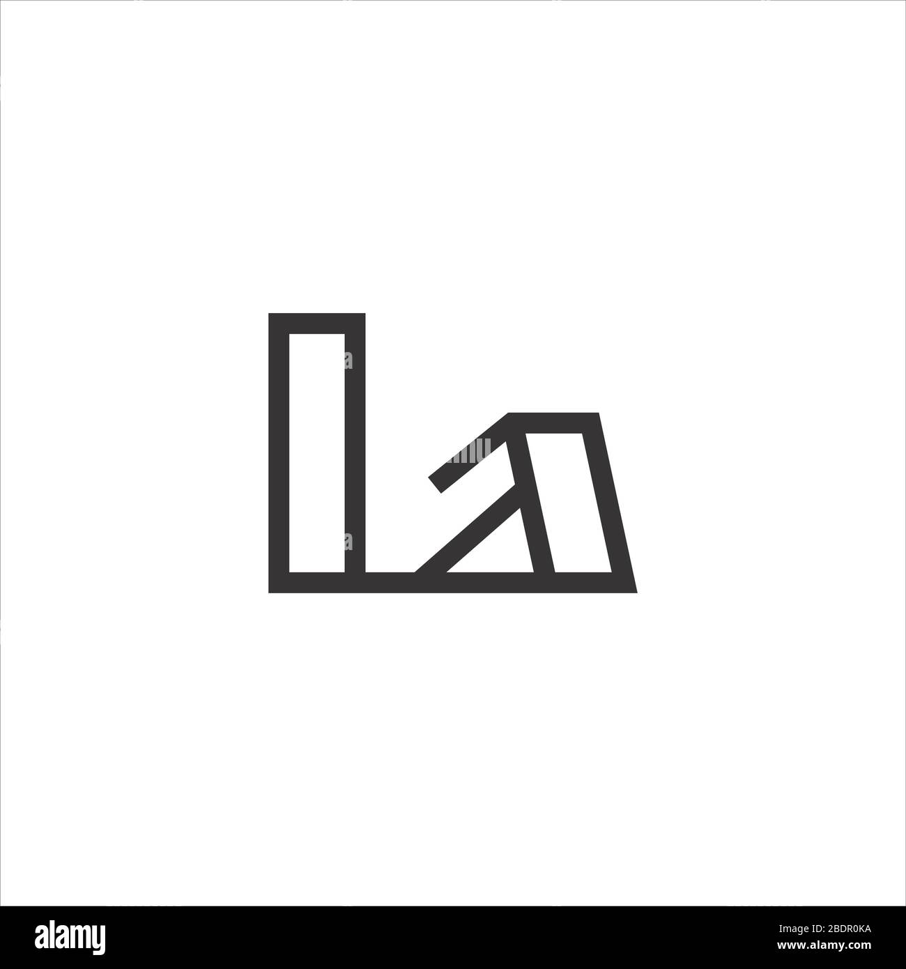 Red la letter logo hi-res stock photography and images - Alamy