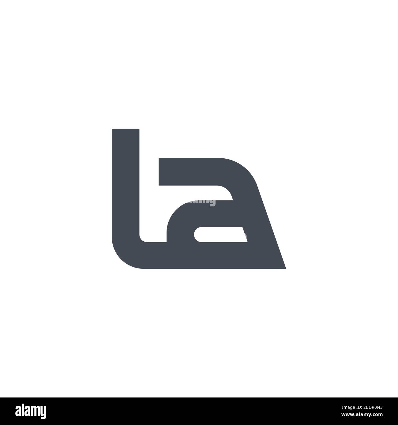 Red la letter logo hi-res stock photography and images - Alamy