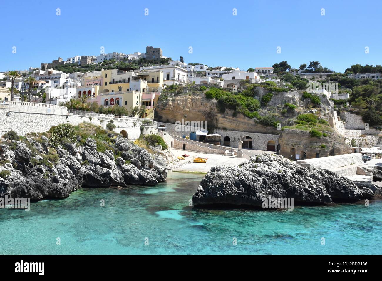 Panoramic view of the Castro sea, a town in southern Italy Stock Photo ...