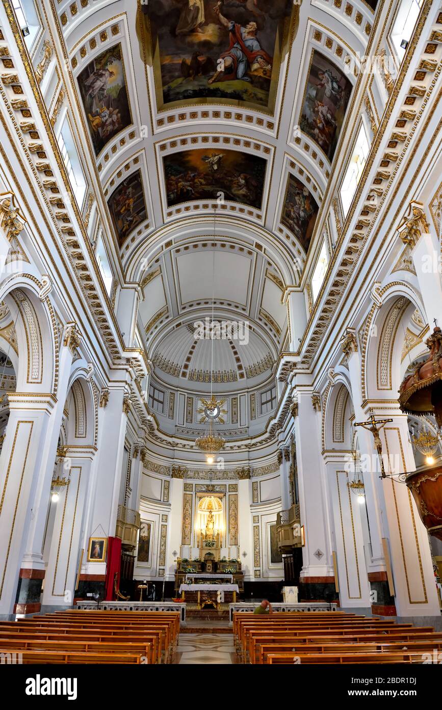 interior of the basilica of Maria Santissima del Soccorso or mother ...