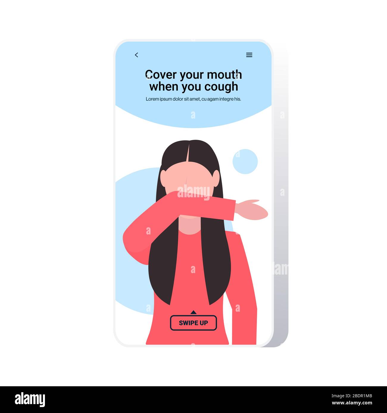 Cover mouth cough Stock Vector Images - Alamy