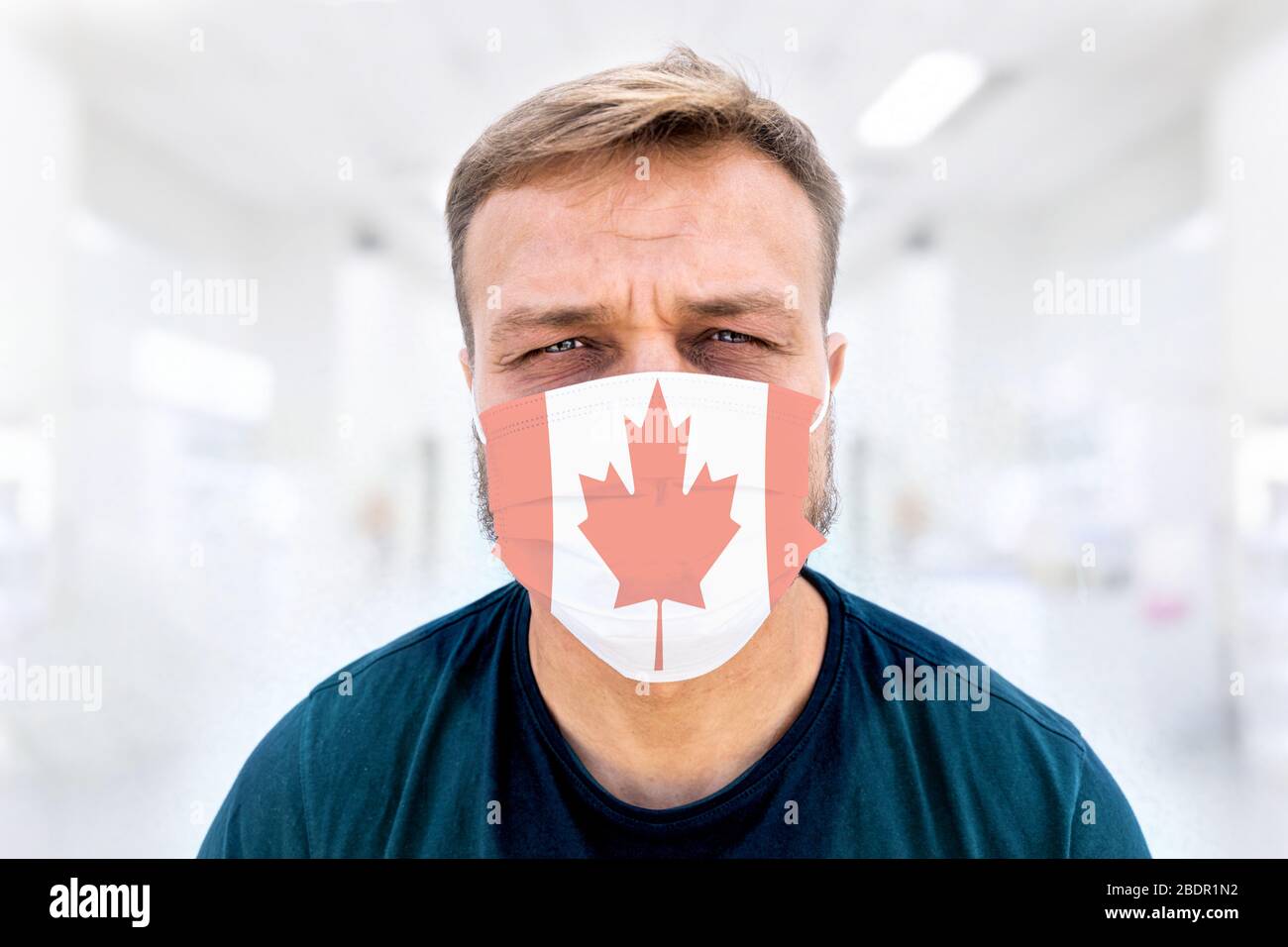 Portrait of caucasian male, health professional, millennial, in medical ...