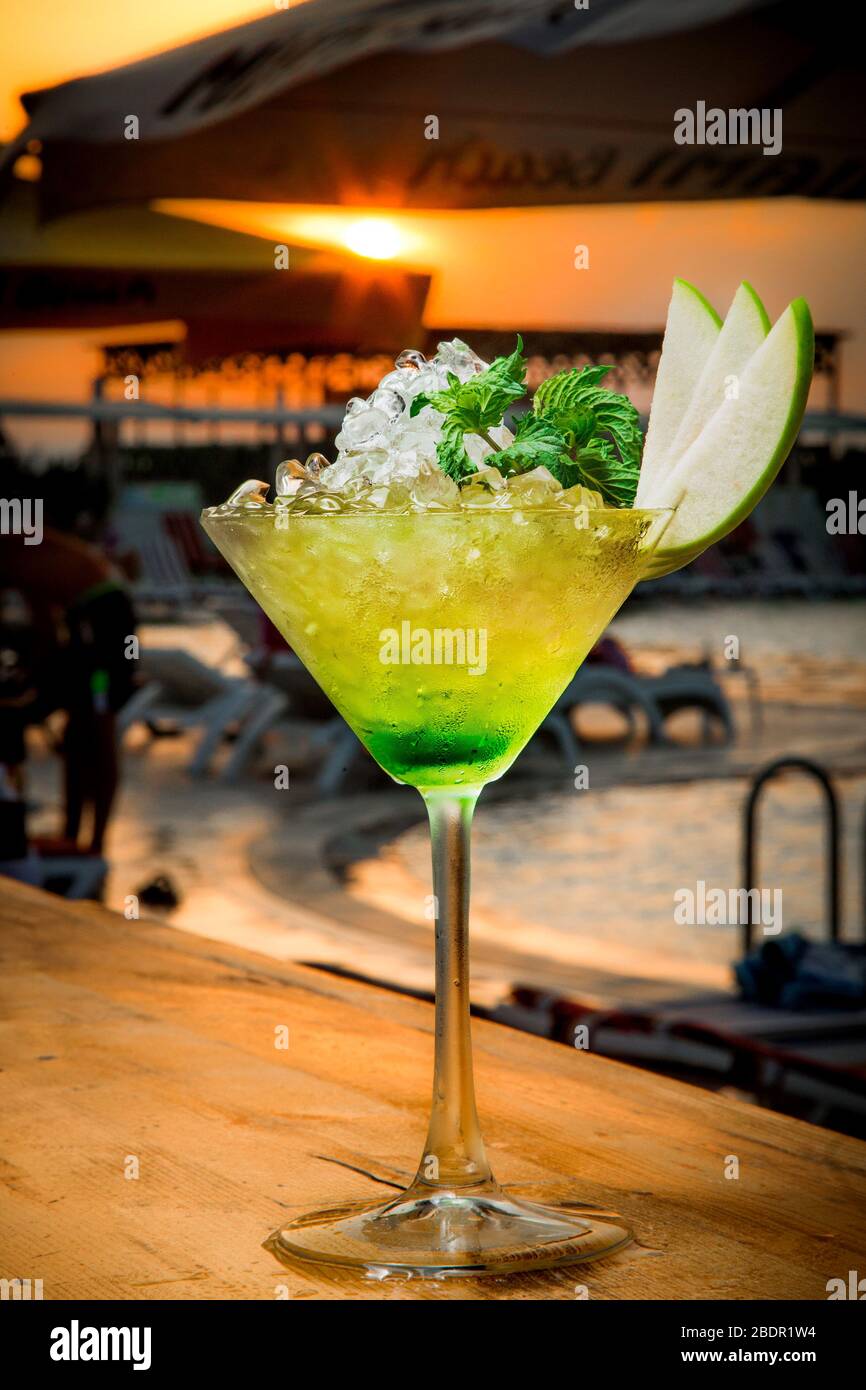 fruit cocktail with lots of crushed ice Stock Photo - Alamy