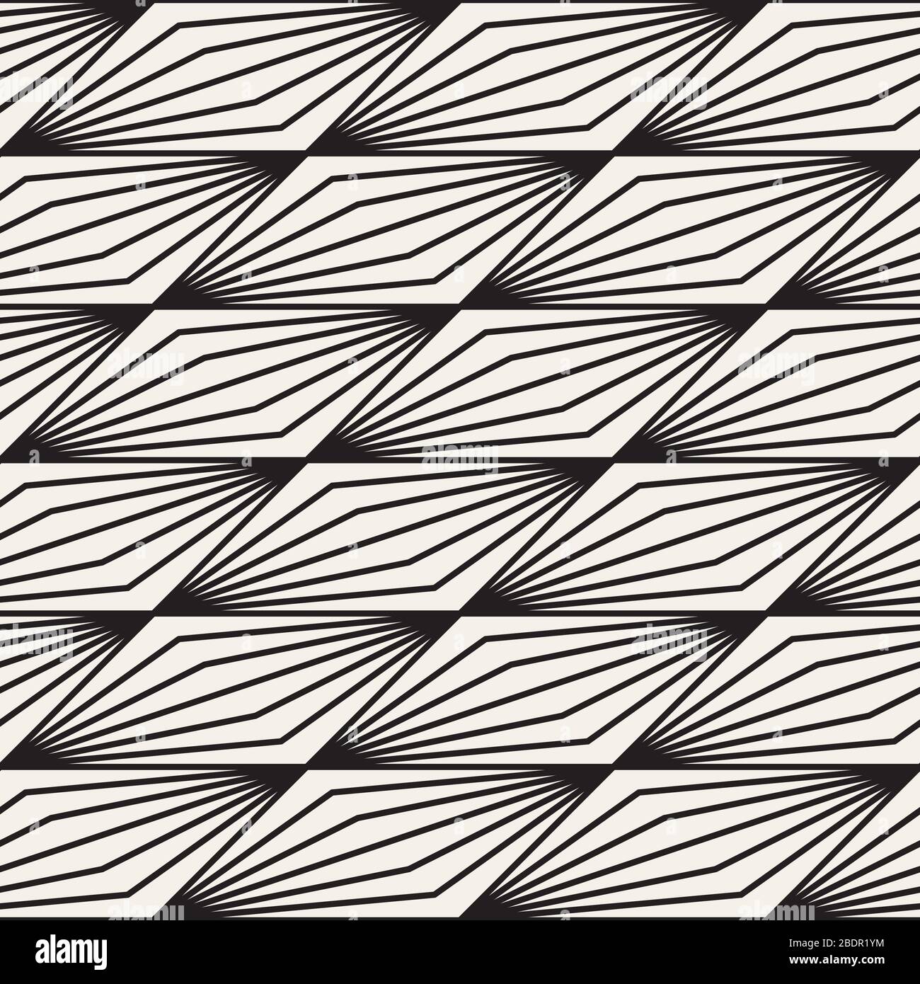 Vector seamless stylish pattern. Geometric striped ornament. Optical ...