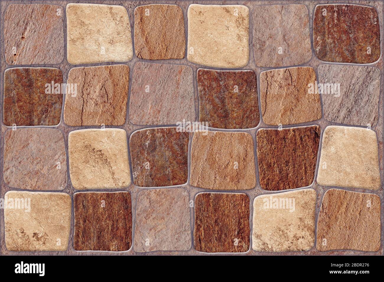 Stone blocks decorative mosaic shape shameless Pattern in wall ...