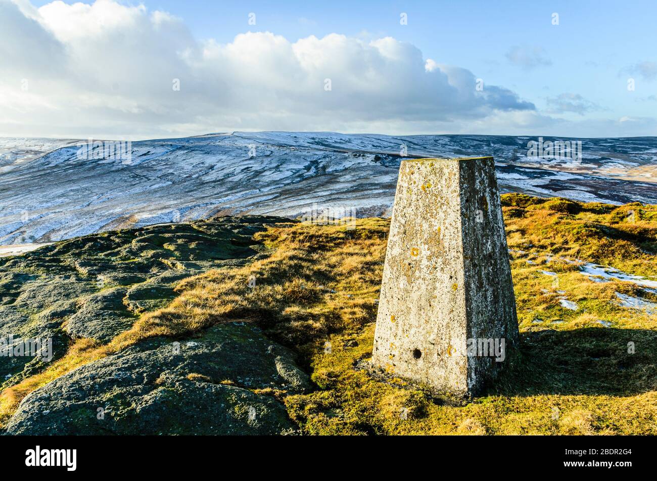 Trig point on Bowland Knotts in the Forest of Bowland, Lancashire ...