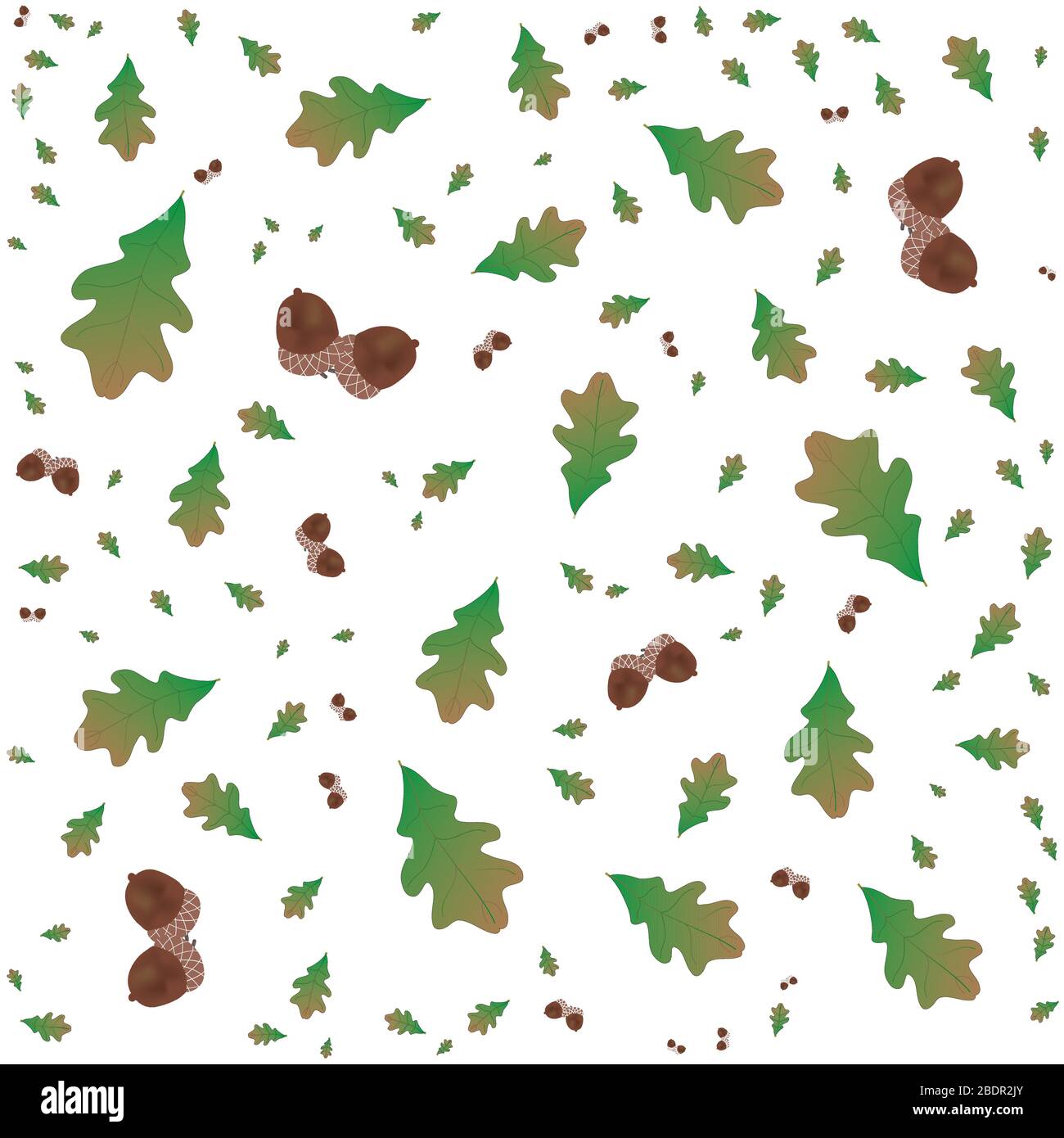 Oak leaf acorn seamless Cut Out Stock Images & Pictures - Alamy