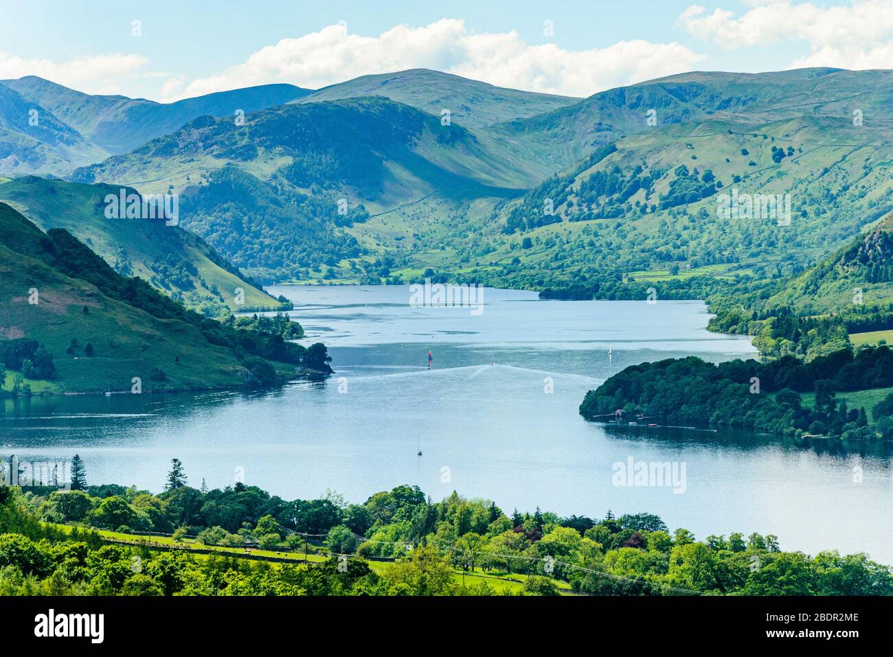 Ullswater from Barton Fell in the English Lake District with Catstye ...
