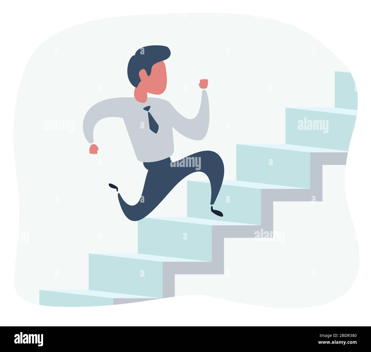 Business person running up steps Stock Vector Images - Alamy