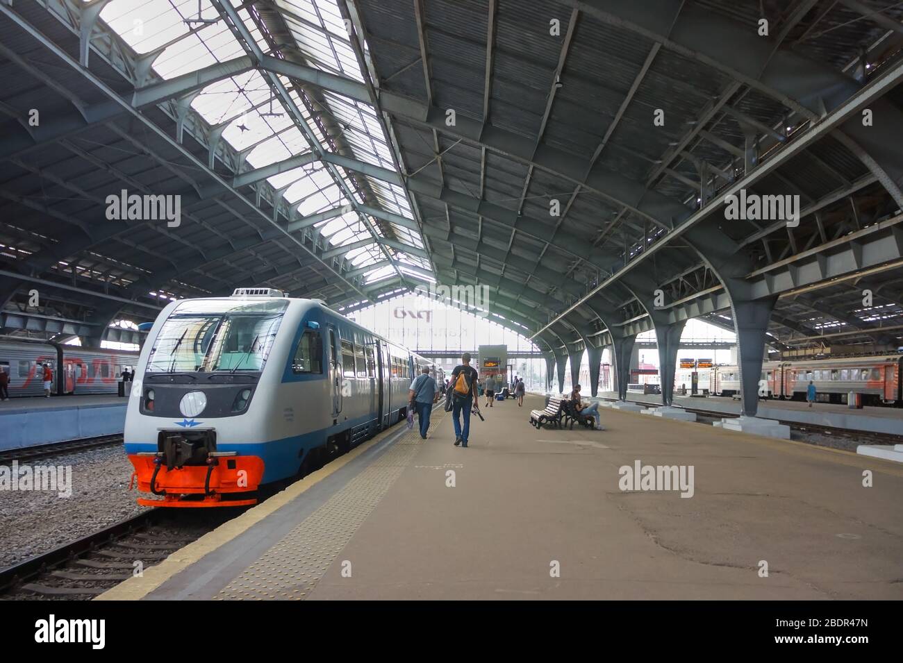 southern railway station, railway transport train, Kaliningrad, Russia ...