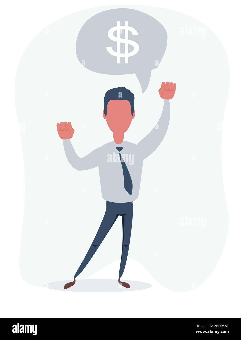 Young handsome man happy excited Stock Vector Images - Alamy