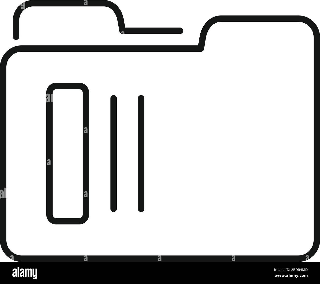 Startup file folder icon. Outline startup file folder vector icon for ...