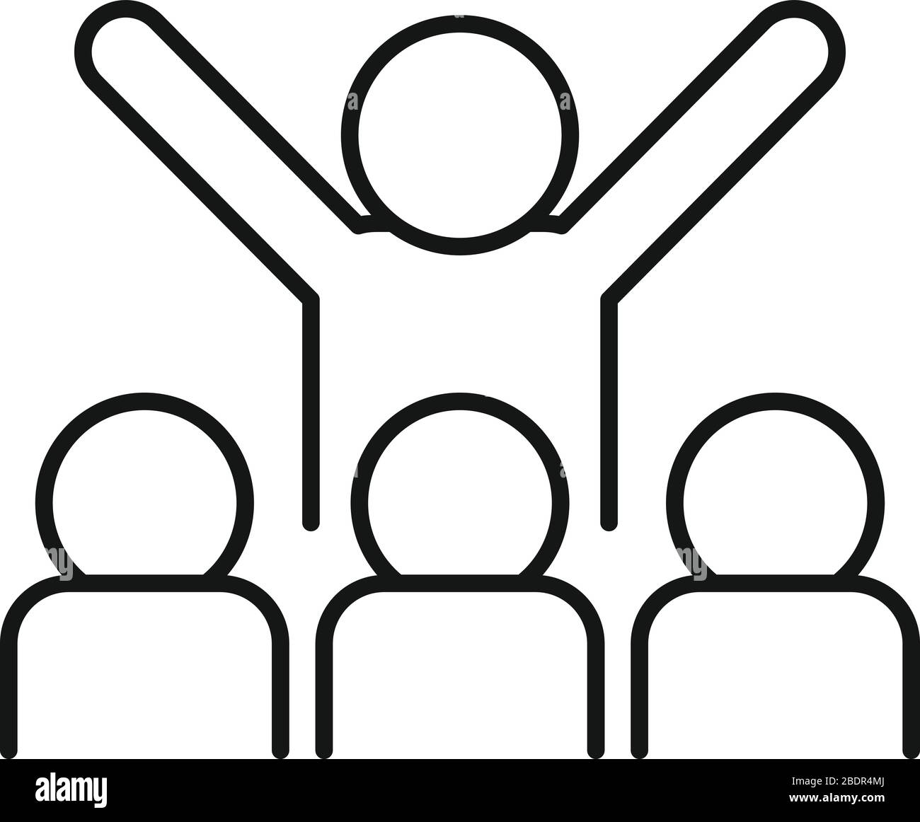 Startup team conference icon. Outline startup team conference vector ...
